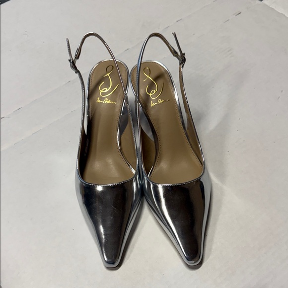 Sam Edelman | Shoes | Sam Edelman Metallic Slingback Heels | Poshmark